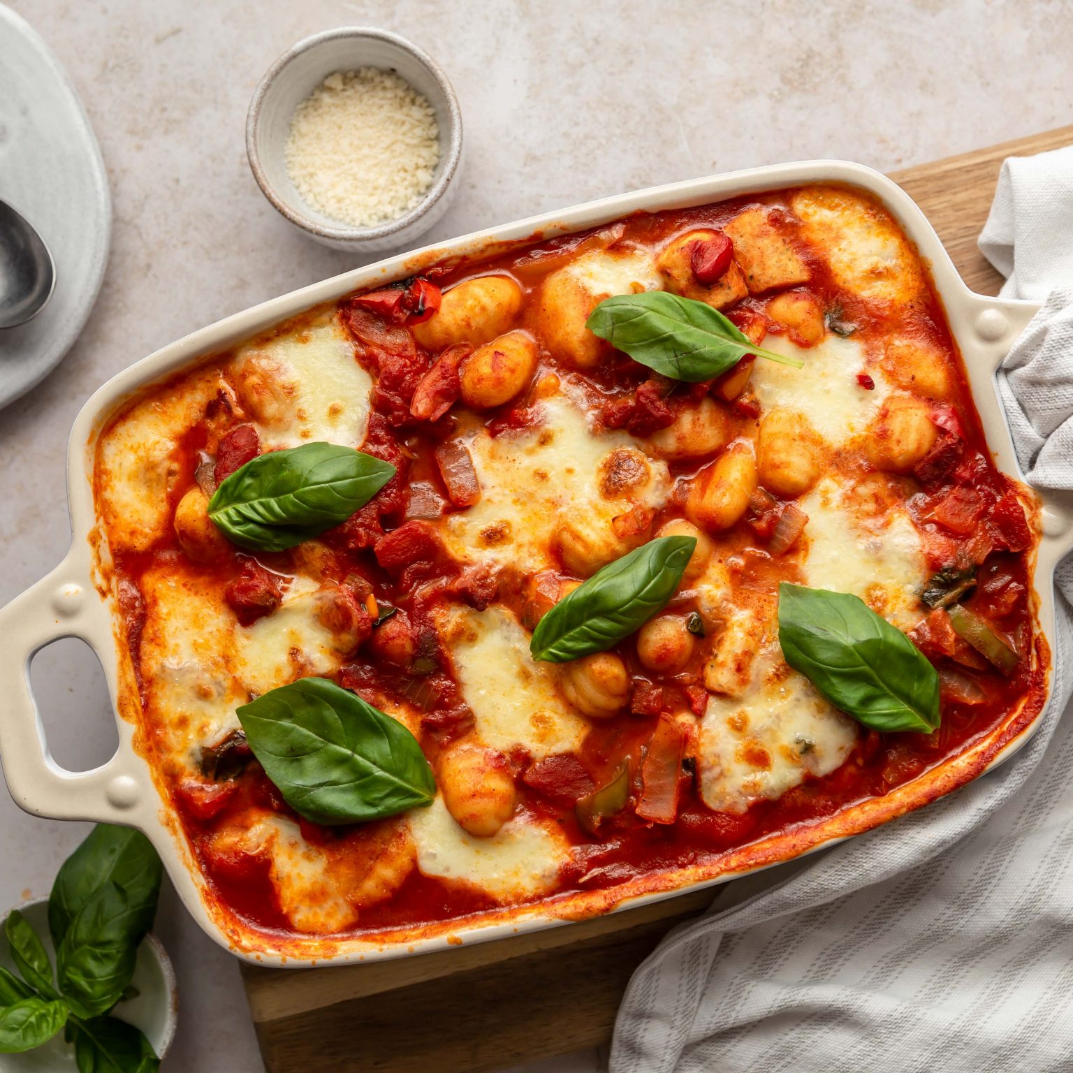 Cheesy chorizo baked gnocchi – Sarah's Healthy Kitchen