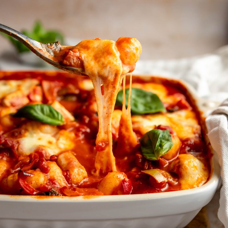 Cheesy chorizo baked gnocchi – Sarah's Healthy Kitchen