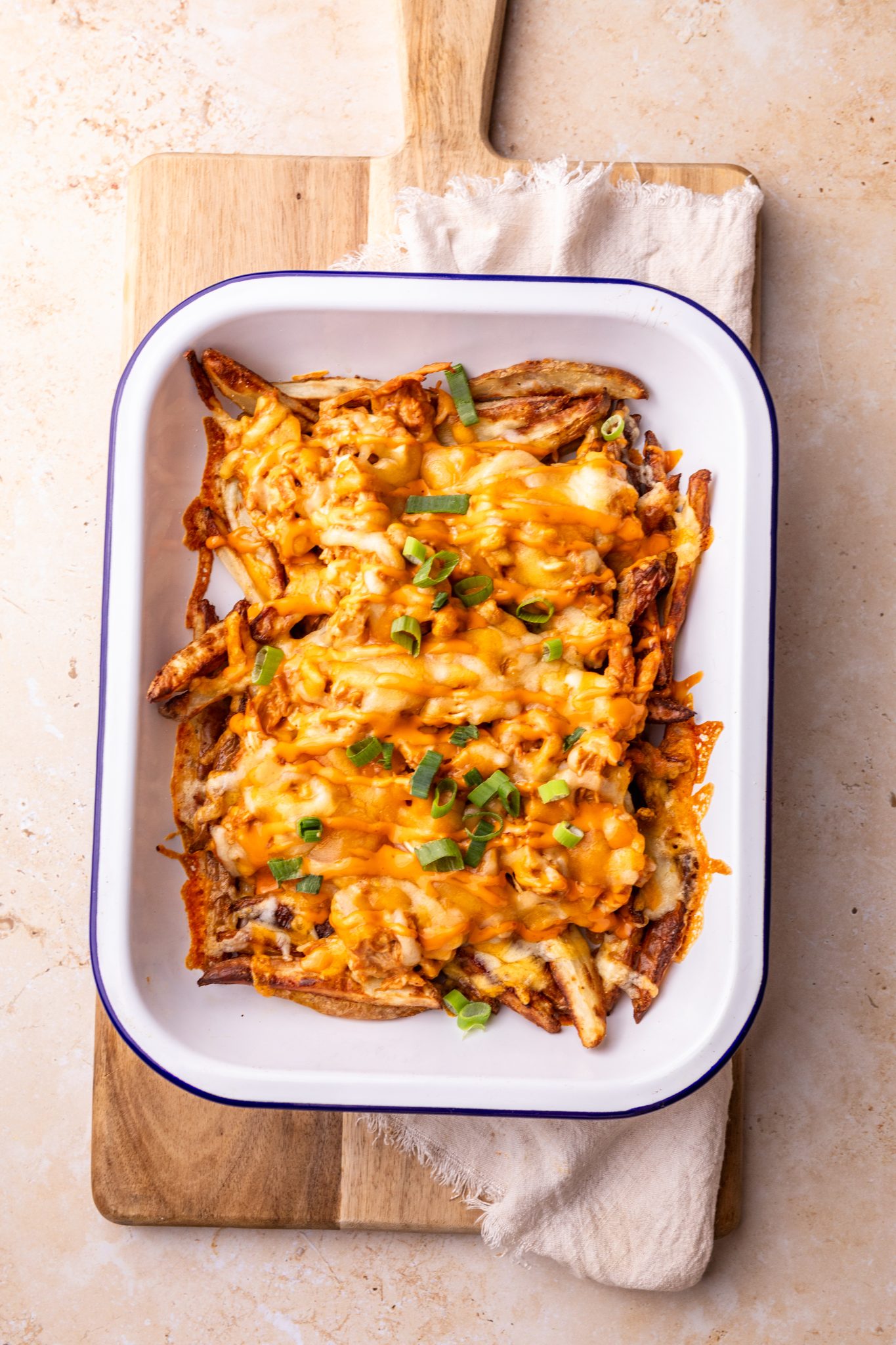 BBQ PULLED CHICKEN LOADED FRIES – Sarah's Healthy Kitchen